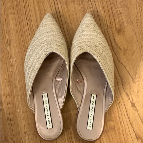 Zara | Shoes | Zara Raffia Mules Size 39 | Poshmark